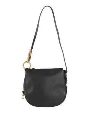 Burberry Pebbled Leather Shoulder Bag - Black