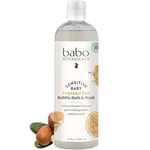 BABO BOTANICALS Sensitive Baby Fragrance Free Bubble Bath Wash & Shampoo - One-color