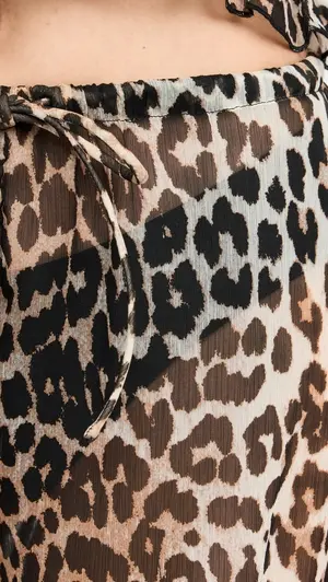 GANNI Print Ruffle Shorts