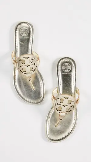Tory Burch Miller Thong Sandals - Spark Gold