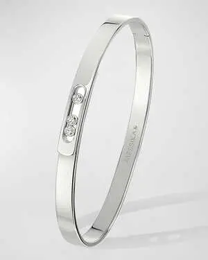 Messika Move Noa 18k 3-diamond Bangle - White Gold