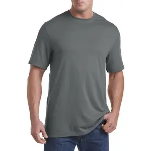 HARBOR BAY BY DXL Big & Tall Moisture-wicking Jersey T-shirt Castlerock