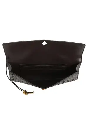 Bottega Veneta Long Andiamo Intrecciato Clutch - Fondant Brass