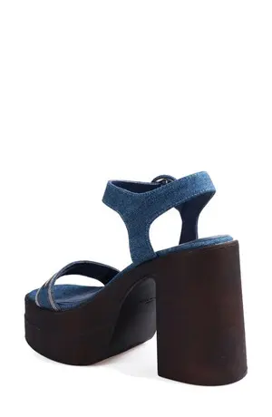 CANDIE'S Torina Platform Sandal - Denim