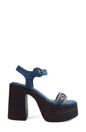 CANDIE'S Torina Platform Sandal - Denim