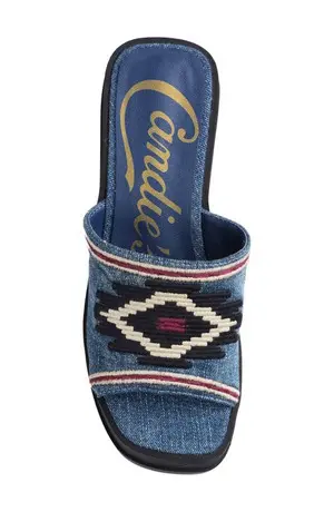 CANDIE'S Berina Platform Wedge Sandal - Blue