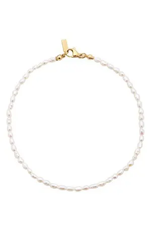 ST. MORAN Michel' Freshwater Pearl Anklet - White