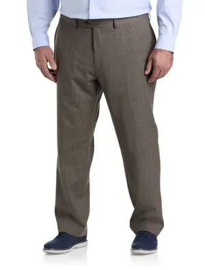 JV REFLEX Big & Tall Micro Grid Wool Blend Suit Pants