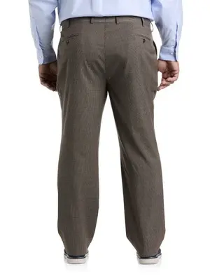 JV REFLEX Big & Tall Micro Grid Wool Blend Suit Pants