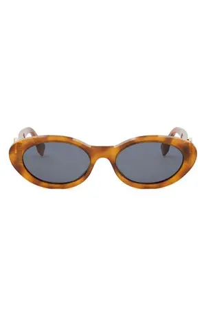 Fendi 53mm Oval Sunglasses - Havana/ Other / Blue