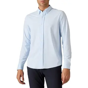 RHONE Commuter Classic Fit Stretch Button-up Shirt - Blue Stripe