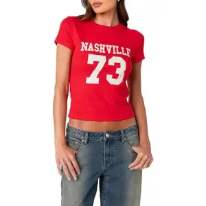 EDIKTED Nashville Graphic T-shirt - Red