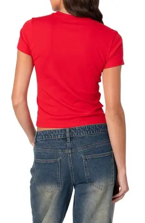 EDIKTED Nashville Graphic T-shirt - Red