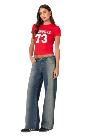 EDIKTED Nashville Graphic T-shirt - Red