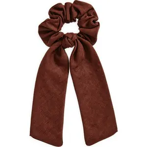 Alexandre De Paris Bow Scrunchie - Brown