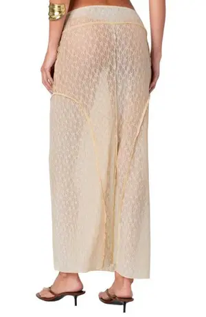 EDIKTED Sheer Maxi Skirt