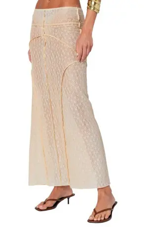 EDIKTED Sheer Maxi Skirt