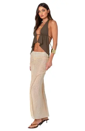 EDIKTED Sheer Maxi Skirt