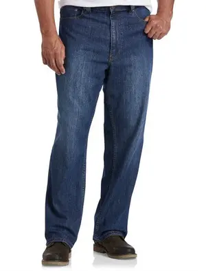 TRUE NATION BY DXL Big & Tall Relaxed-fit Stretch Jeans - Basic Blue Wash