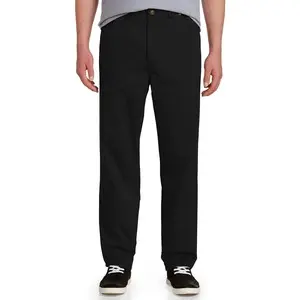 HARBOR BAY BY DXL Classic Fit Continuous Comfort Pants - Black
