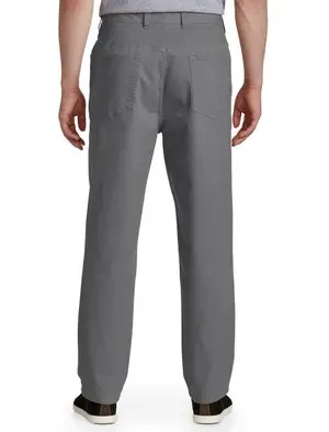 HARBOR BAY BY DXL Classic Fit Continuous Comfort Pants - Dark Grey
