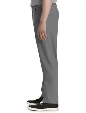 HARBOR BAY BY DXL Classic Fit Continuous Comfort Pants - Dark Grey
