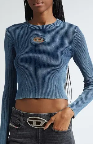 DIESEL® M-anchor Cotton Rib Sweater