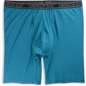 HARBOR BAY BY DXL Performance Solid Boxer Brief Deep Lagoon