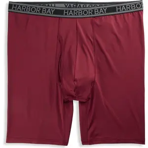 HARBOR BAY BY DXL Performance Solid Boxer Brief Red