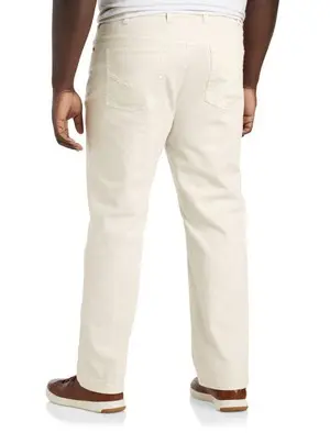TRUE NATION BY DXL Garment Dyed Stretch Twill Pants - Sea Salt