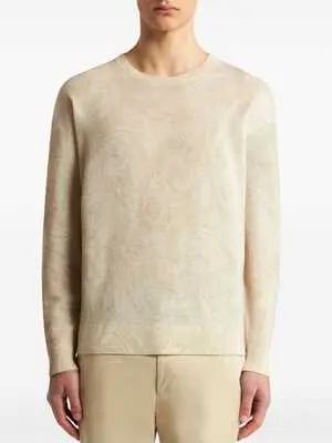 Etro Paisley Intarsia-knit Jumper - Neutrals