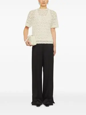 JIL SANDER Short-sleeved Lace T-shirt