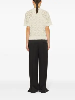 JIL SANDER Short-sleeved Lace T-shirt