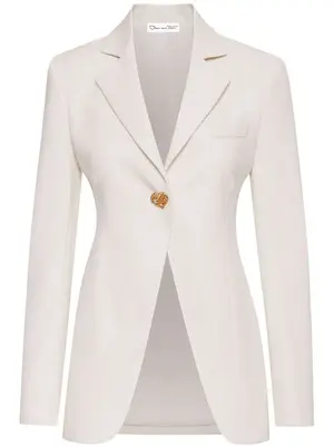 Oscar De La Renta Button-detail Virgin-wool Blazer