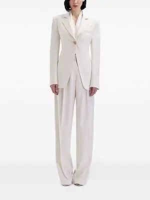 Oscar De La Renta Button-detail Virgin-wool Blazer