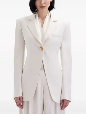 Oscar De La Renta Button-detail Virgin-wool Blazer
