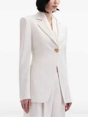 Oscar De La Renta Button-detail Virgin-wool Blazer