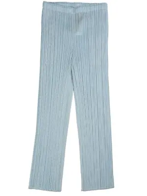 Issey Miyake Plissé-effect Slim-cut Trousers