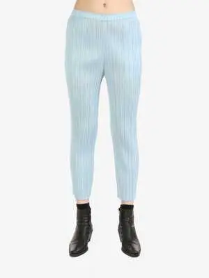 Issey Miyake Plissé-effect Slim-cut Trousers