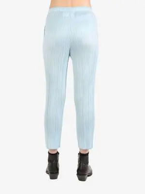 Issey Miyake Plissé-effect Slim-cut Trousers