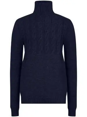 MAISON MARGIELA High-neck Virgin Wool Sweater - Blue