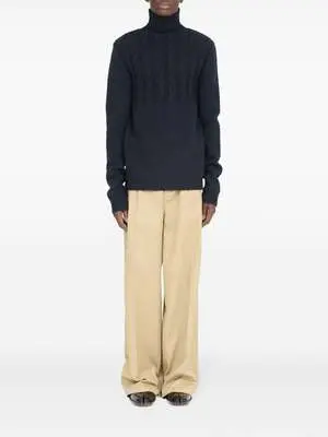 MAISON MARGIELA High-neck Virgin Wool Sweater - Blue
