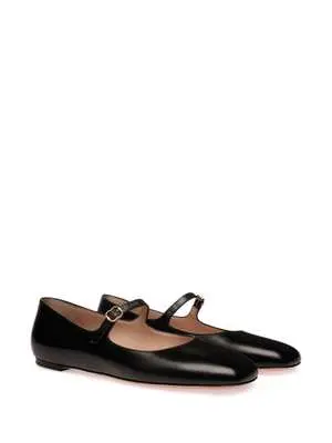 Bally Brushed Leather Mary Jane Shoes