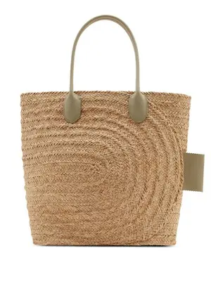 Burberry Woven Raffia Tote Bag