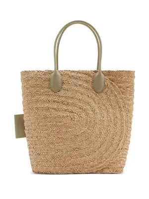 Burberry Woven Raffia Tote Bag