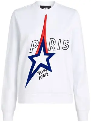 Karl Lagerfeld Paris Organic-cotton Sweatshirt - White