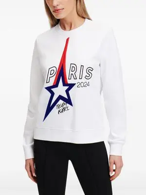 Karl Lagerfeld Paris Organic-cotton Sweatshirt - White