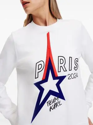 Karl Lagerfeld Paris Organic-cotton Sweatshirt - White