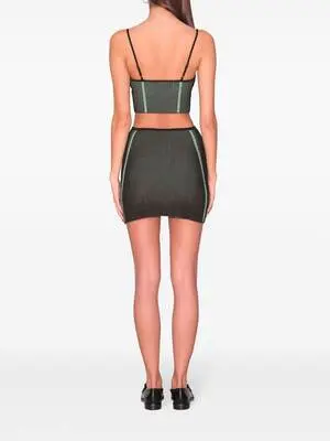 FLEUR DU MAL Ribbed-knit Cropped Tank Top