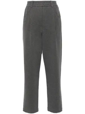 Brunello Cucinelli Grey Cropped Trousers